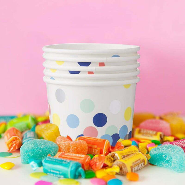 Colourful Dots Paper Food Tub - Melbourne - Party Affair